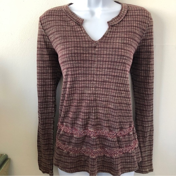 Altar'd State | Tops | Altard State Burgundy Top Waffle Knit Sz S Euc ...